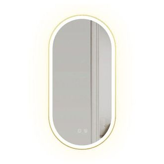 Rea Spiegel Led Ovl 50x100cm Brush Gold