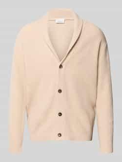 Profuomo Cardigan aus Woll-Mix mit Schalkragen