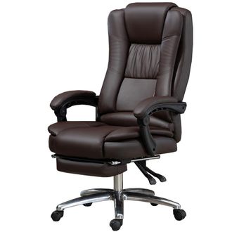 Generic Ergonomischer Chefsessel mit Fu&szlig;st&uuml;tze und doppelt Dicker, hoher R&uuml;ckenlehne, verstellbar, f&uuml;r Computertische, Tragkraft 150 kg, Schwarz