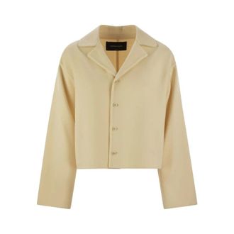 Fabiana Filippi Femme, Vestes, Beige, Taille: 40 FR Double Wool Jacket