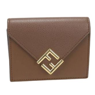 Fendi Portefeuille Pre-owned &agrave; trois volets - Femme - Pre-owned - Brun - Taille: ONE Size