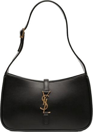 Saint Laurent sac porté épaule Le 5 a 7 Hobo en cuir de veau (2023) - Noir