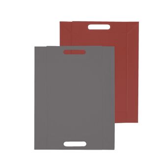 FreeForm Freeform DUO Tablett 45 x 35 cm | Anthrazit metallic/Burgund | 2 in 1 Serviertablett und Tischset | bis 90&deg;C hitzebest&auml;ndiges Wendetablett | Kunstlede