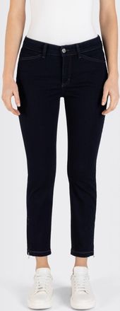 MAC Broeken 7/8-Jeans MAC Dream Chic, Damen, Gr. 32, L&auml;nge 27, blau (dunkelblau rinsed), Denim/Jeans, Obermaterial: 65% Baumwolle, 31% Polyester, 4% Elasthan, Abr