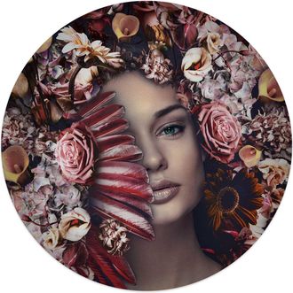 Reinders Glasbild, Fl&uuml;gel, Wohnzimmer, Poster, Wanddeko, Glasbilder, Glas, Rosa, &Oslash; 50cm