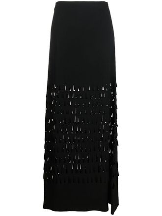 Alberta Ferretti Rock mit hohem Bund - Schwarz