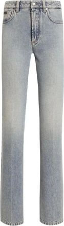 Dolce & Gabbana Femme, Jeans, Bleu, Taille: 40 FR Jeans Plaque Logo