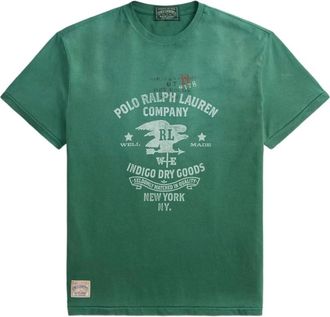 Polo Ralph Lauren Homme, Tops, Vert, Taille: XL Classic Fit Printed Knitted T-Shirt
