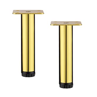 Generic Schwarze Sofabeine Aus Metall (10, 12, 13 cm) - Ersatz F&uuml;r M&ouml;bel Wie B&uuml;cherregale, Tische, Schr&auml;nke, Kommoden Mit Verstellbaren, Rutschfesten Fu&szlig;kappe