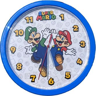Cartoon Analog Wanduhr Super Mario für Kinder, 25 cm, für Spielzimmer