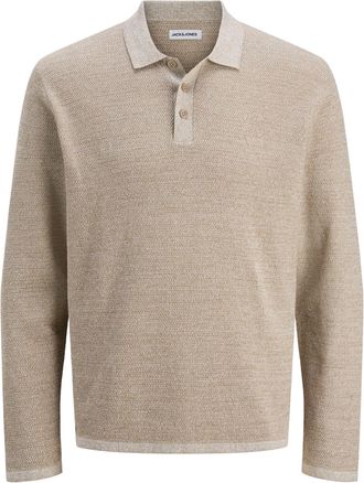 Jack & Jones Male Gestricktes Polo Einfarbig Gestricktes Polo