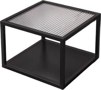 Generic Beistelltisch, Sofa-Beistelltisch, mit Metallrahmen, Industriell, for Wohnzimmer, Schlafzimmer, Höhe 30/45cm(50 * 50 * 30)