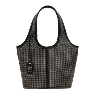 Kazar Hobo-Tasche verziert mit kleinen Metallnieten - - Bags - Damen - Schwarzk - ONE SIZE
