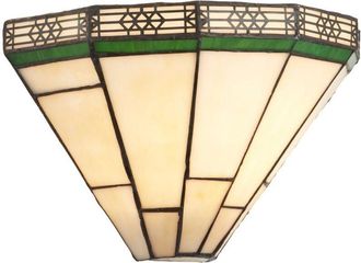 Searchlight [NEUWERTIG] Searchlight Wandlampe Leuchte New York Tiffany Stil Glas Wohnzimmer Beleuchtung B-Ware