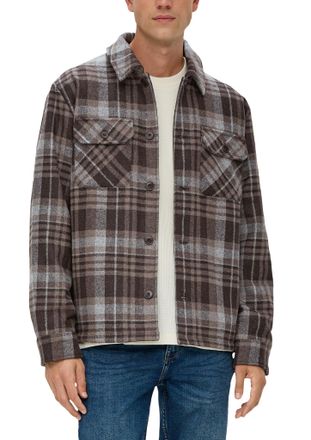 s.Oliver Herren 130.12.209.16.150.2116715 Jacke langarm, brown check 5B504F, XXL