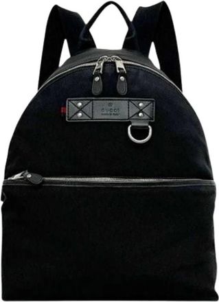 Gucci unisex, Pre-owned, Noir, Taille: ONE Size Sac &agrave; dos Vintage en Toile Pre-owned