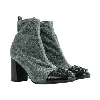 Kennel & Schmenger Stilvolle Lederstiefeletten mit Absatz - Bot&iacute;n 61 78640 294 - - Shoes - Damen - Grau - 39 EU