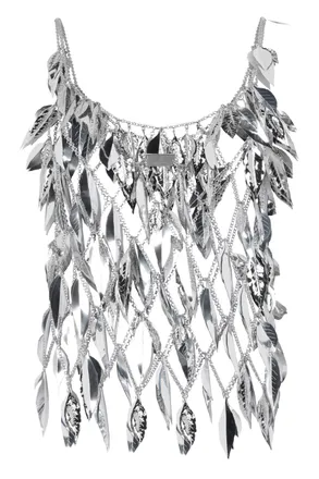 Paco Rabanne Womens Chainmail Top Silver Brass Vests & Tank Tops