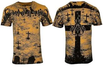 Xtreme Couture Archaic by Affliction T-shirt pour homme The Crypt Keeper, Orange, Taille M