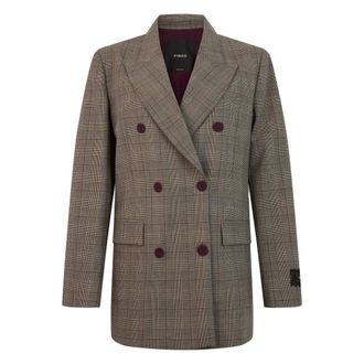 Pinko Zweireihige Jacquard-Jacke - - Jackets - Damen - Braun - XS