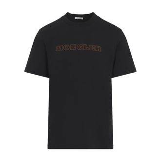 Moncler T-Shirt mit Stickerei - - Tops - Herren - Schwarzk - XL