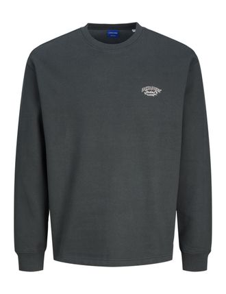 Jack & Jones JACK&JONES Herren Jorbronx Arch Small Sweat Crew Neck Sweatshirt, Forest River, XS