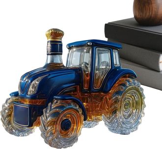 Generic Whiskyflasche | leerer Alkoholbeh&auml;lter Traktor - Flasche aus Glas, Dekanter f&uuml;r Whisky, f&uuml;r Bourbonwein, Tequila Wodka, Dekoration, Haus, Bar, B&uuml;ro, R