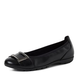 Marco Tozzi Damen Ballerinas mit Zierschnalle Elegant, Schwarz (Black), 41 EU