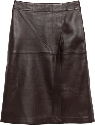 Joseph jupe Sèvres en cuir Nappa - Rouge