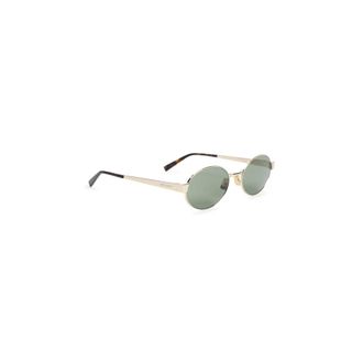 Saint Laurent Stilvolle Metall-Sonnenbrille mit Gr&uuml;nen Gl&auml;sern - - Accessories - Damen - Gelb - ONE SIZE