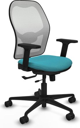 Piqueras y Crespo Schreibtischstuhl aus Stoff mit 2D-Armen, h&ouml;henverstellbare Lendenwirbelst&uuml;tze, ausgestattet mit Syncro/Traslack und injiziertem Schaum. Mit Rollen vo