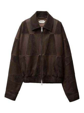 Versace Blouson En Cuir - Beige