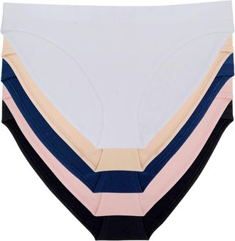 Dorina Damen ROSANNE-5PP D01751Z 5er Pack Slips, Mehrfarbig (Black/Pink/Blue/Nude/White Z69), 32 (Herstellergröße: XS 32/34)