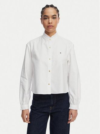 Tommy Hilfiger Hemd Oxford WW0WW48914 Wei&szlig; Boxy Fit