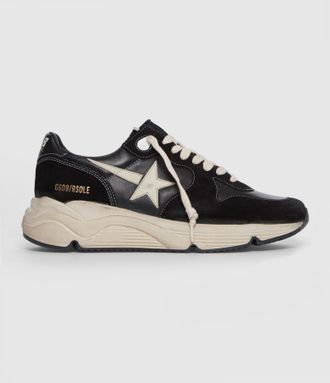 Golden Goose Baskets Running Sole Black White