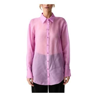 Patrizia Pepe Chemise en soie - Femme - Blouses et Chemises - Rose - Taille: 40 FR