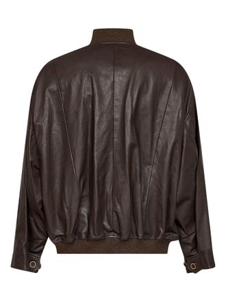 Uma Wang Mens Bomber Jacket Jovan Brown Calf Leather