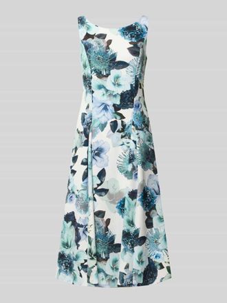 Vera Mont Tailliertes Cocktailkleid mit Allover-Muster