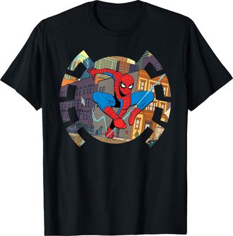 MARVEL Your Friendly Neighborhood Spider-Man Swinging Spidey T-Shirt