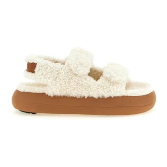 Moon Boot Shearling Sandalen - - Shoes - Damen - Wei&szlig; - 38 EU