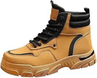 Generic Bottines dhiver pour homme - Imperm&eacute;ables - Avec lacets - Doubl&eacute;es - Antid&eacute;rapantes - Pour le trekking - Bottes de neige chaudes - En cuir - &Agrave; lacets,