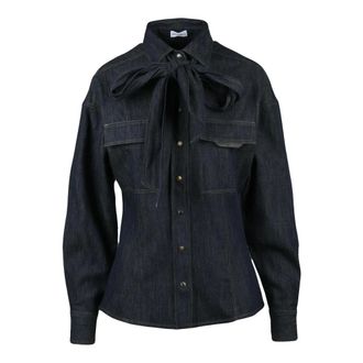 Brunello Cucinelli Femme, Blouses et Chemises, Bleu, Taille: 42 FR Sfiancato Denim Shirt