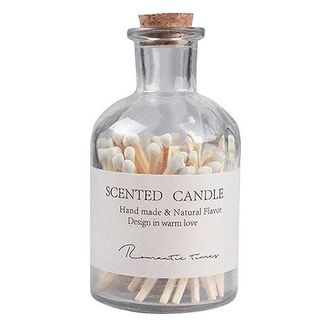 Healifty 1 Correspond &Agrave; des Bouteilles en Verre Vintage Mini Bougie D&eacute;coration R&eacute;tro Porte-Allumette D&eacute;coratif Signature Allumettes dans Un Pot B&acirc;tonnets DAllu