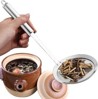 Generico Skimmer Spoon Stainless Steel - Lightweight Kitchen Fine Mesh Oil, Compact, Filter Food Colander Ladle, Rust Proof Grease Foam Juices | Grease Foam Ju