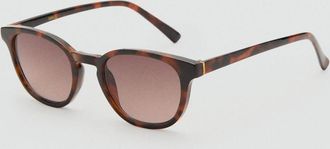 Mango Lunettes de soleil monture ronde marron - Homme - Taille unique - MANGO MAN