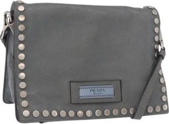Prada Sac bandouli&egrave;re vintage doccasion - Femme - Pre-owned - Gris - Taille: ONE Size