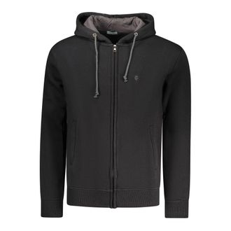 Coveri Moving Schwarzer Baumwoll-Hoodie f&uuml;r Herren