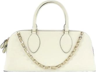 Valentino Sac Garavani en cuir de veau Pre-owned - Femme - Pre-owned - Beige - Taille: ONE Size
