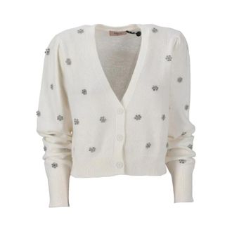 Twinset Angora Blend Cardigan - - Knitwear - Damen - Wei&szlig; - M