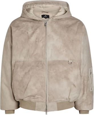 Represent hooded bomber jacket - Nude